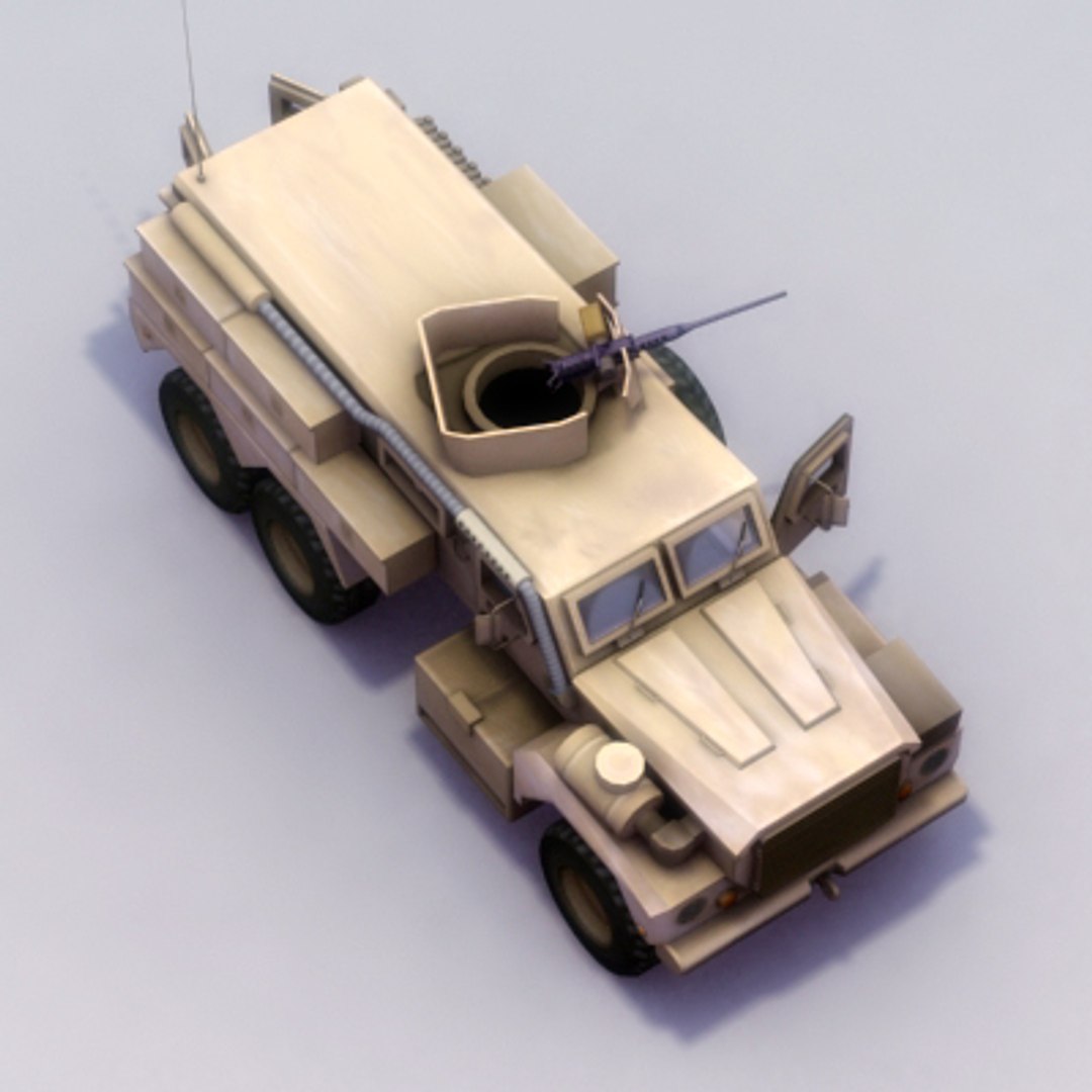 Cougar 6x6 Jerrv Truck 3d Model