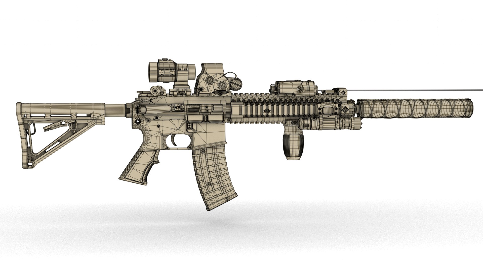 M4A1 3D Model - TurboSquid 2123939