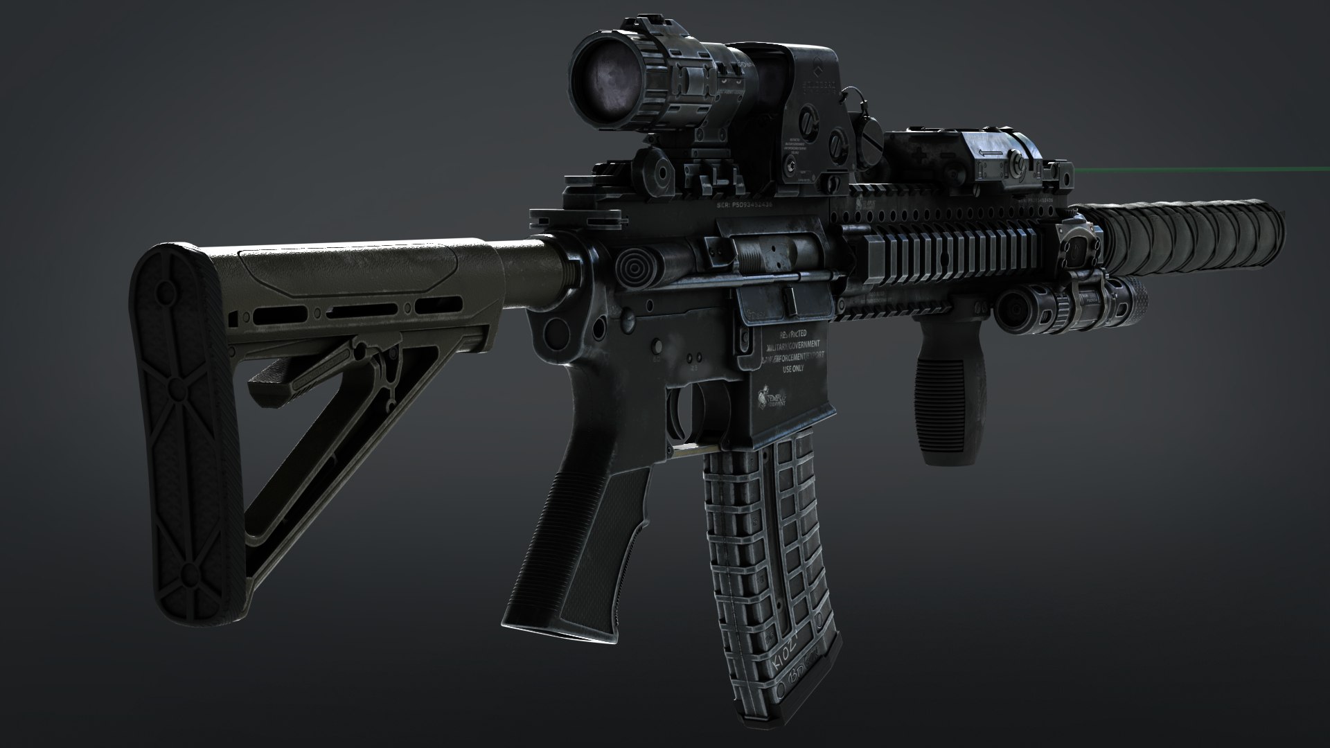 M4A1 3D Model - TurboSquid 2123939