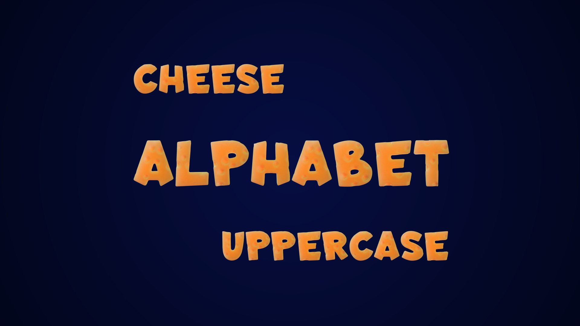 Cheese Alphabet Uppercase 3D - TurboSquid 2097653