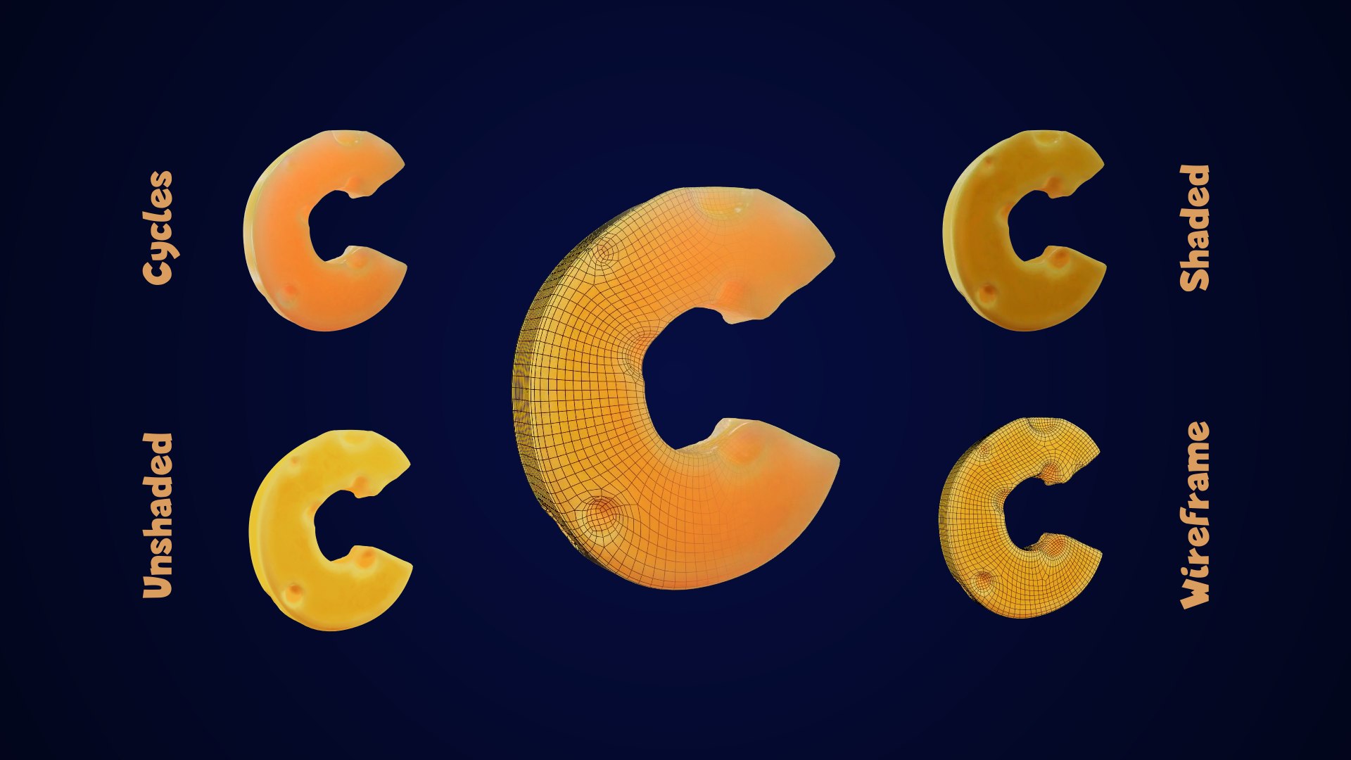 Cheese Alphabet Uppercase 3D - TurboSquid 2097653