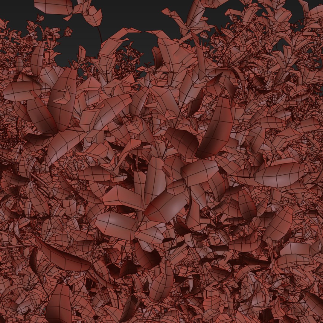 Dry and green leaves bush 3D - TurboSquid 1952773