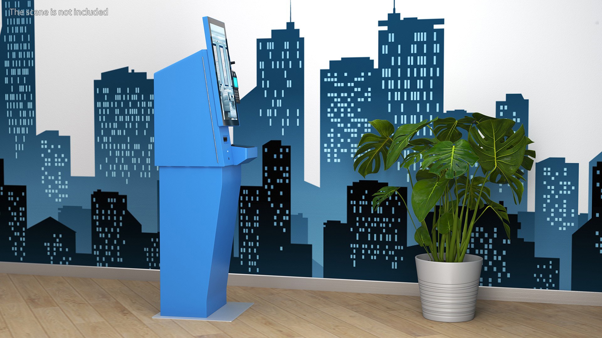 3D Kiosk Hotel Terminal Blue - TurboSquid 2248809