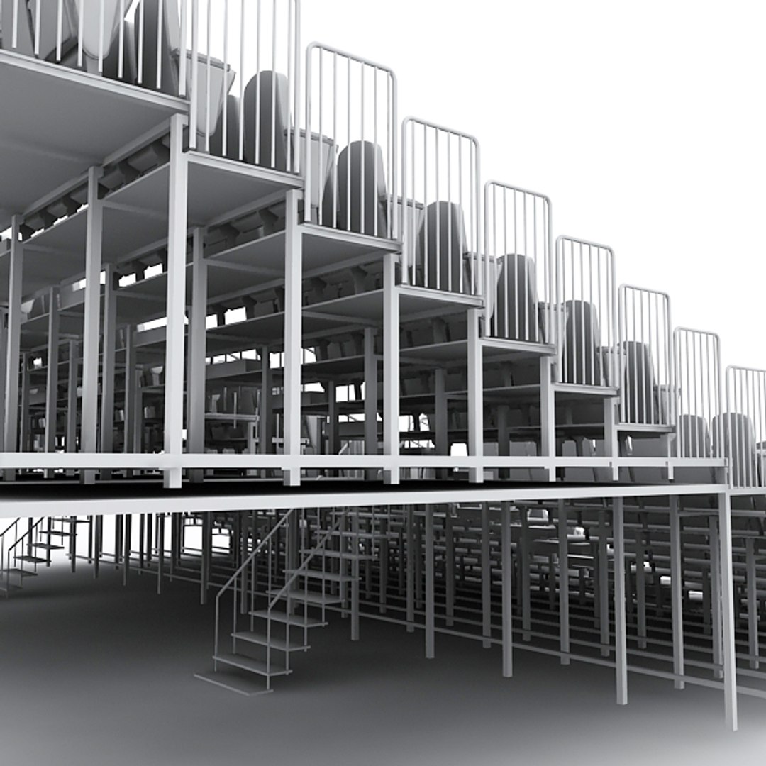 Theatre Raked Seating 3d Max