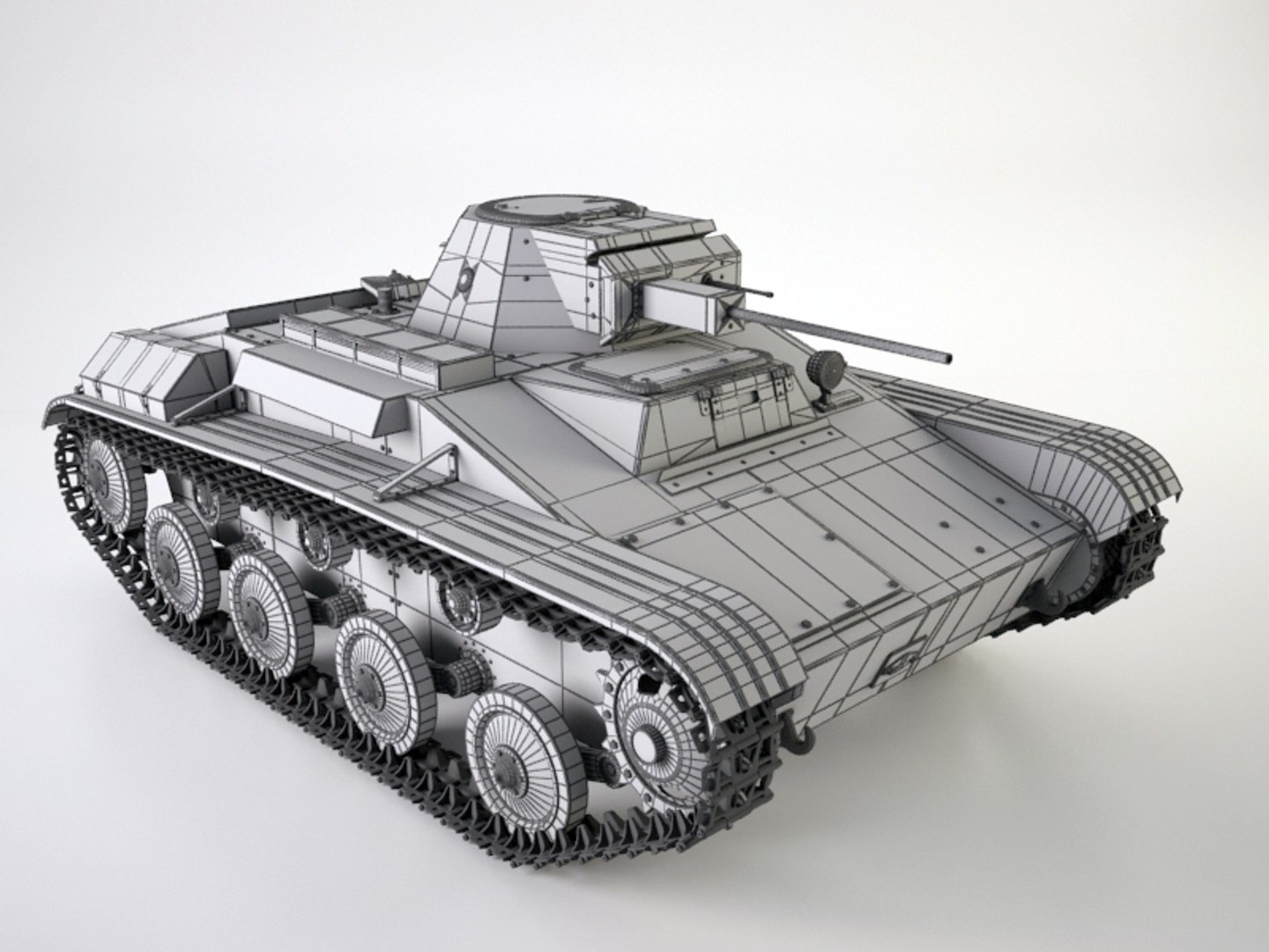 3d Model Light Soviet Tank T-60