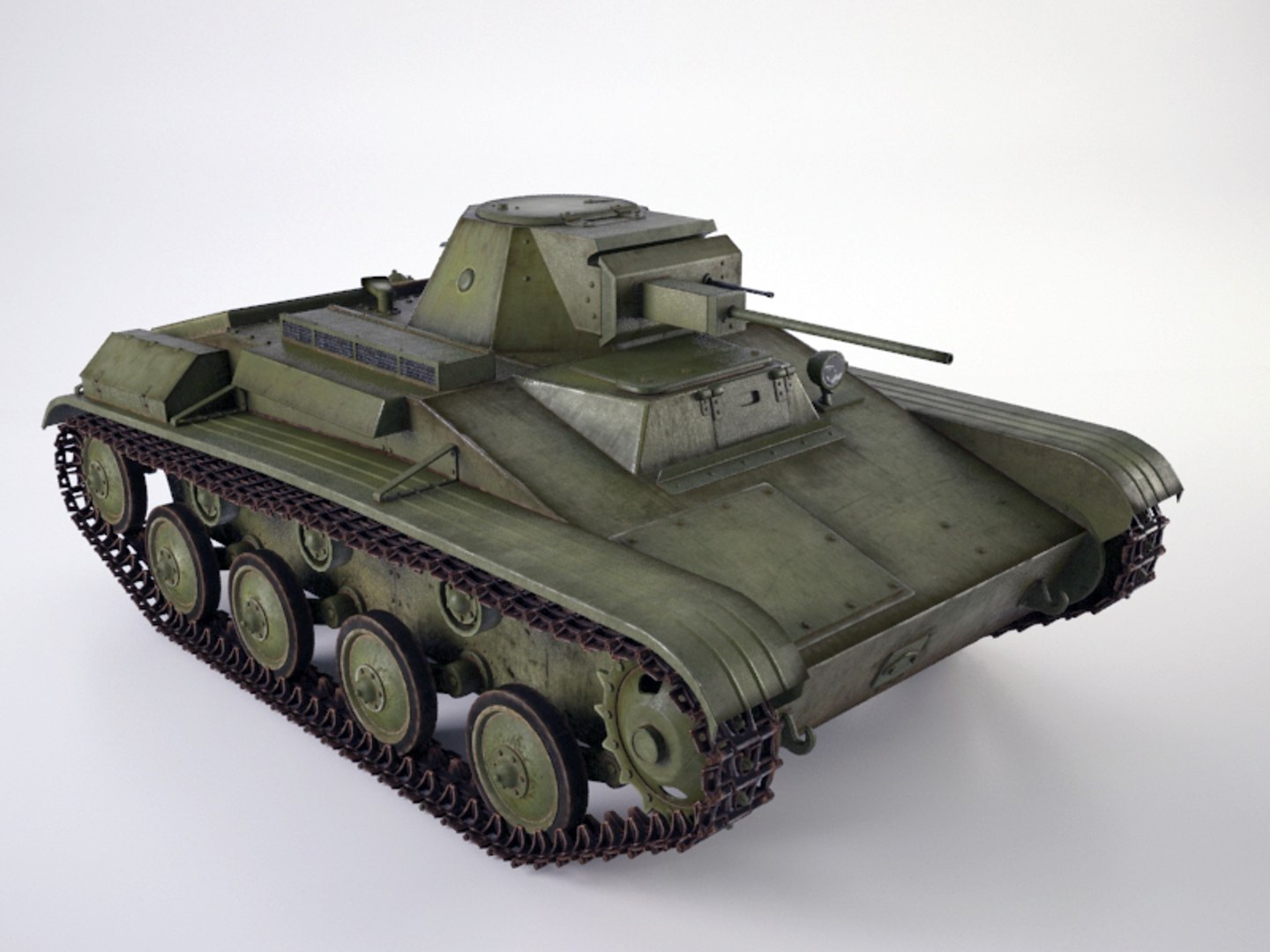 3d Model Light Soviet Tank T-60