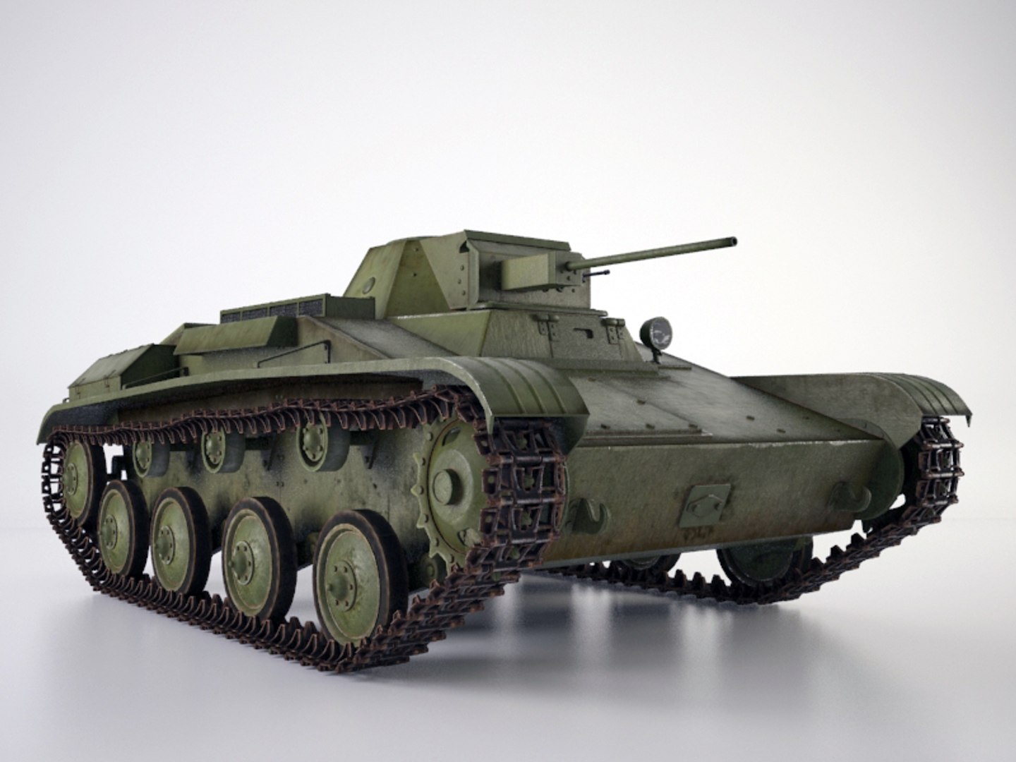 3d Model Light Soviet Tank T-60