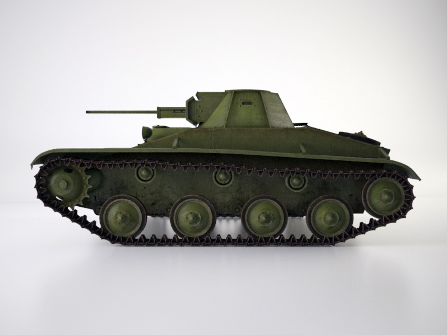 3d Model Light Soviet Tank T-60