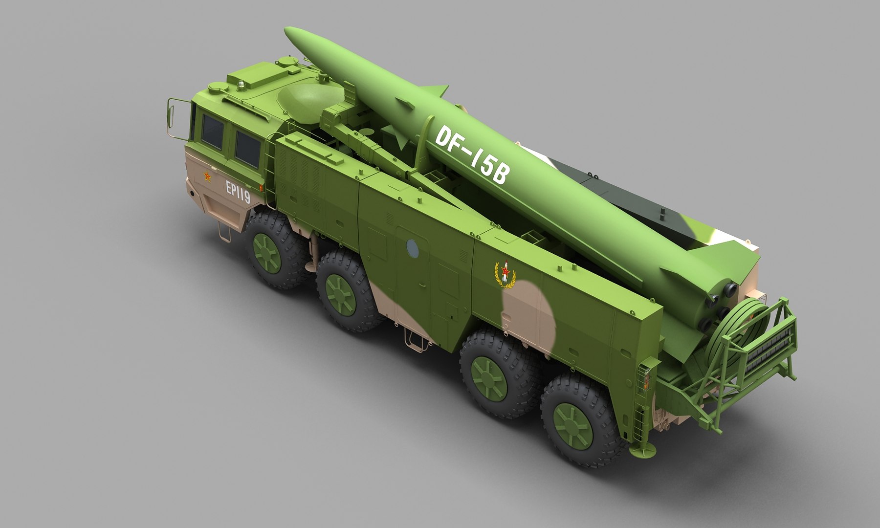 Chinese Df-15b Missile Rocket 3D Model - TurboSquid 1341127