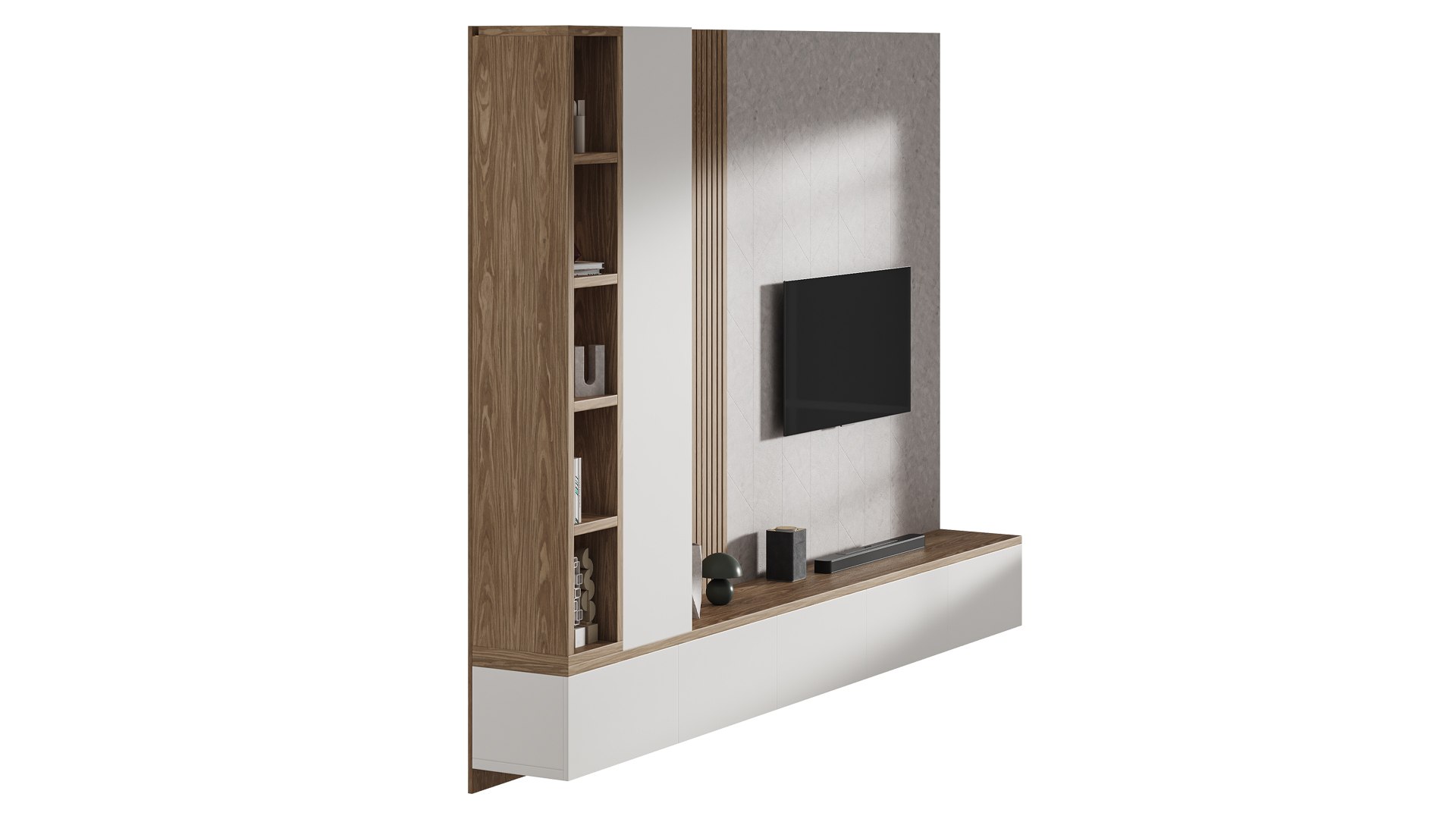 Modern TV Wall 019 3D Model - TurboSquid 2379172