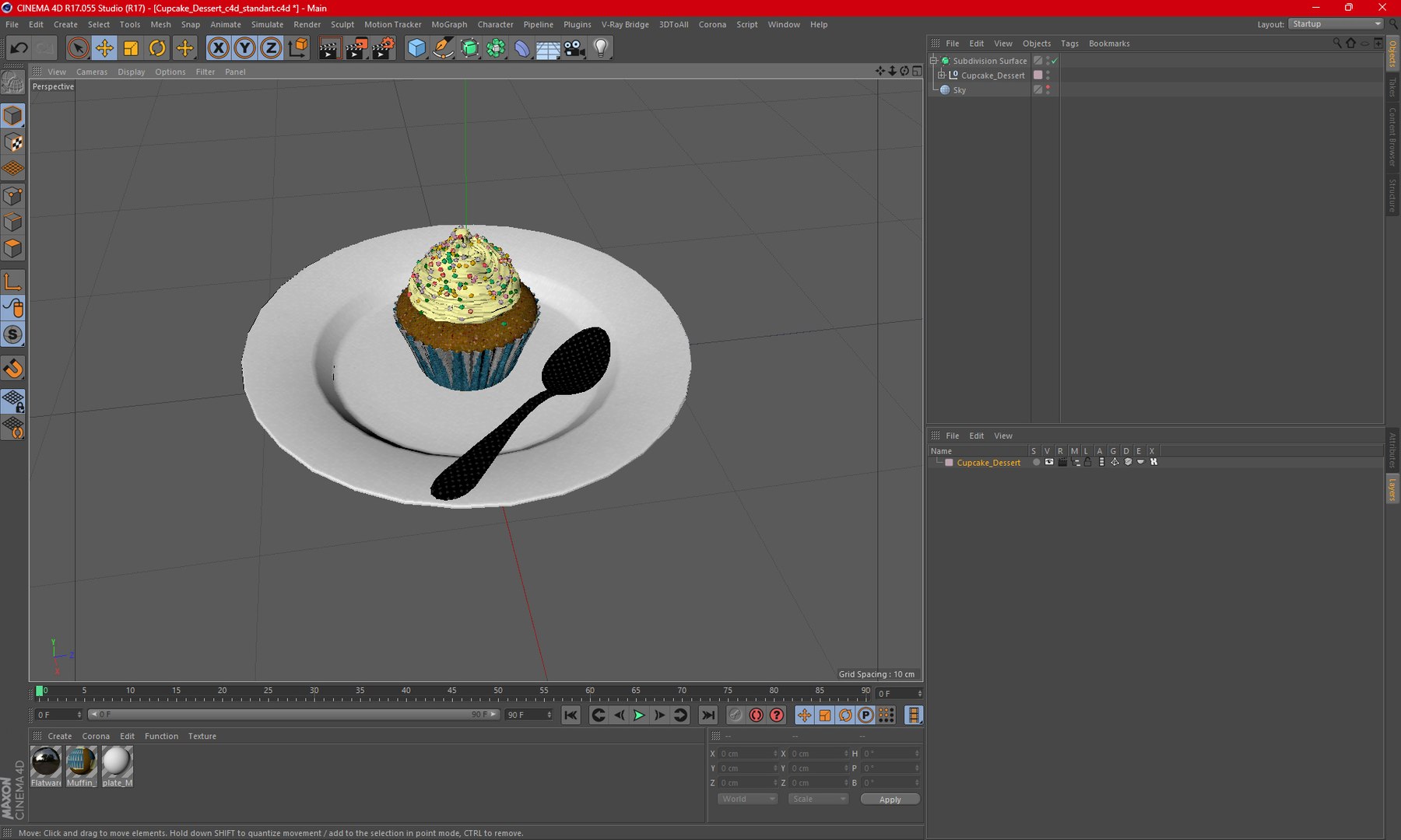 3D Model Cupcake Dessert - TurboSquid 2282950