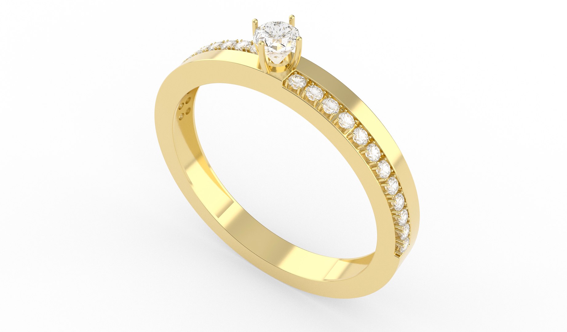 3D model Ring with diamonds - TurboSquid 2053042
