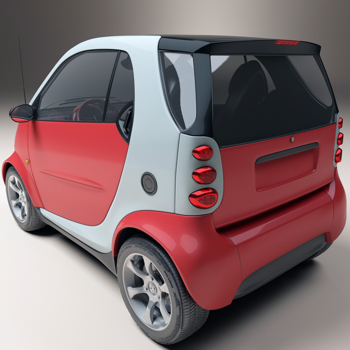 mercedes-benz smart fortwo 3d model