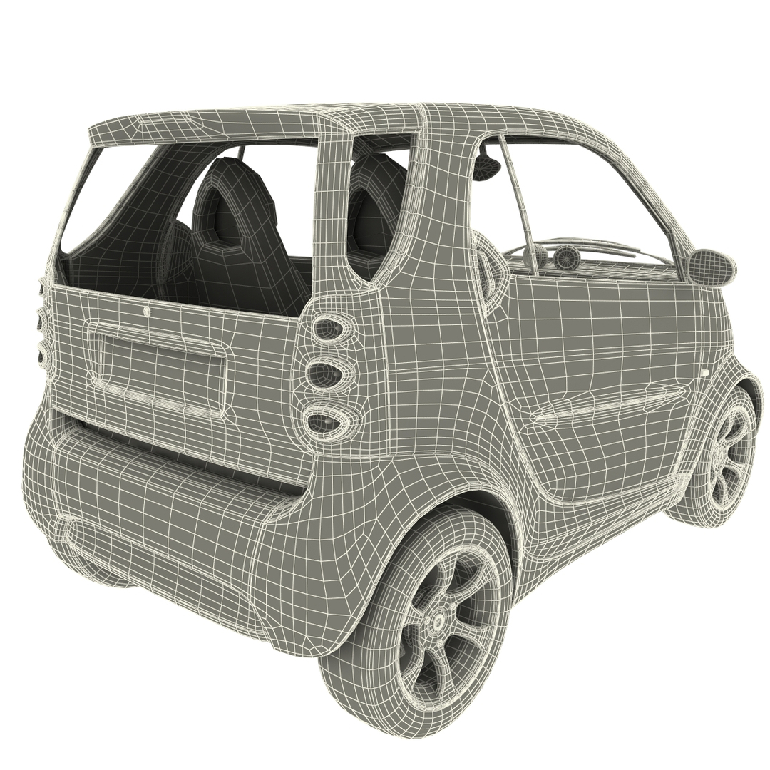 mercedes-benz smart fortwo 3d model