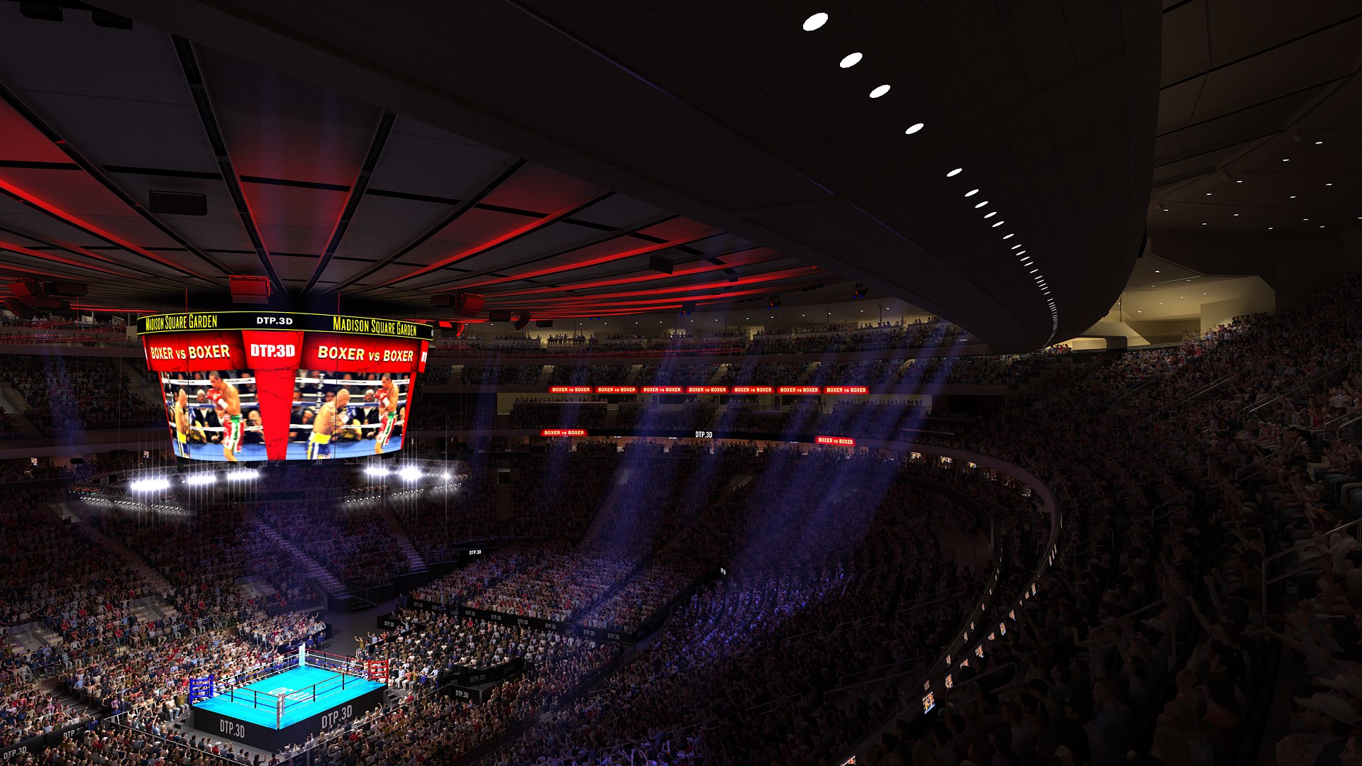 Msg boxing arena audience 3D - TurboSquid 1416582