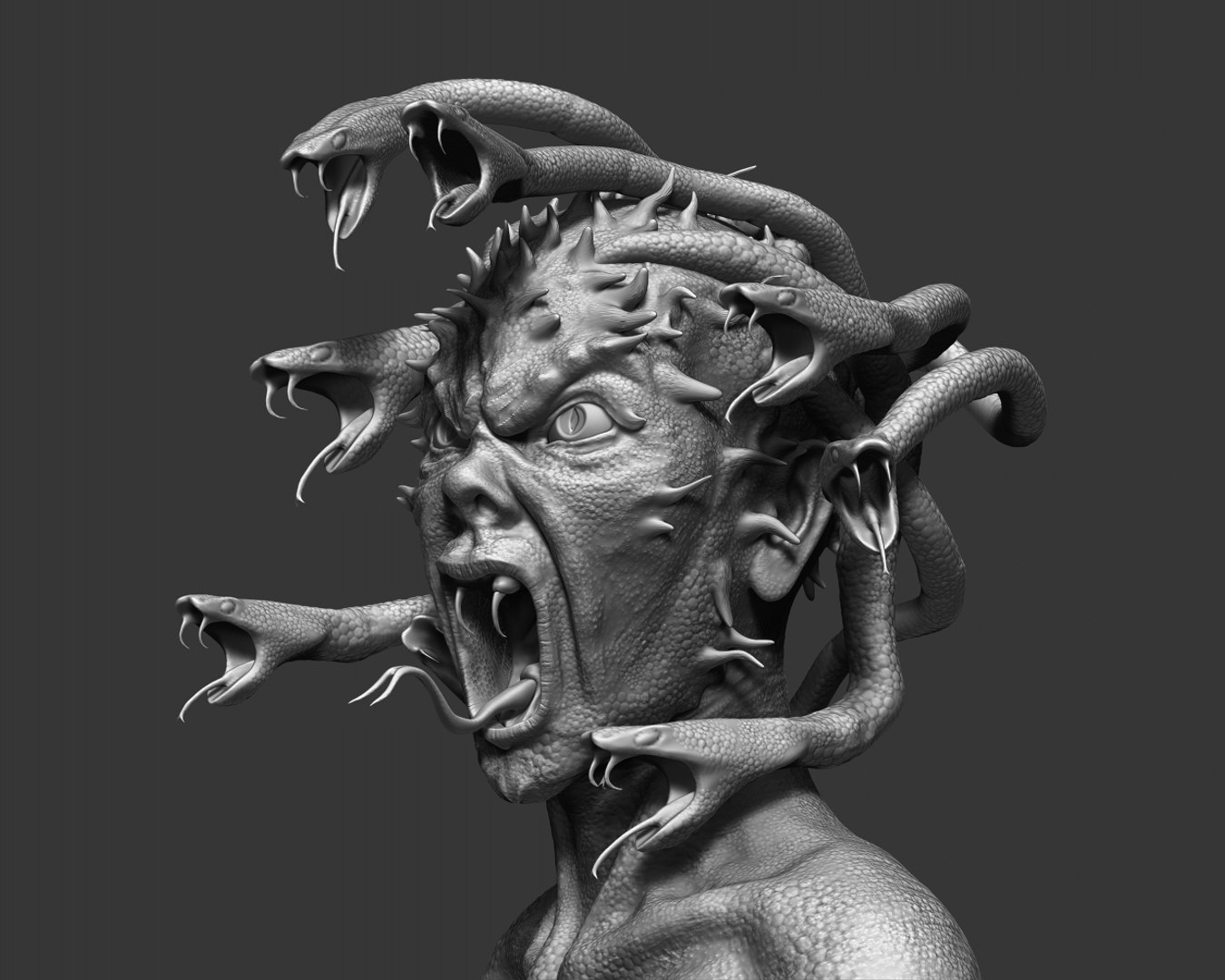 Medusa Bust 3d Model