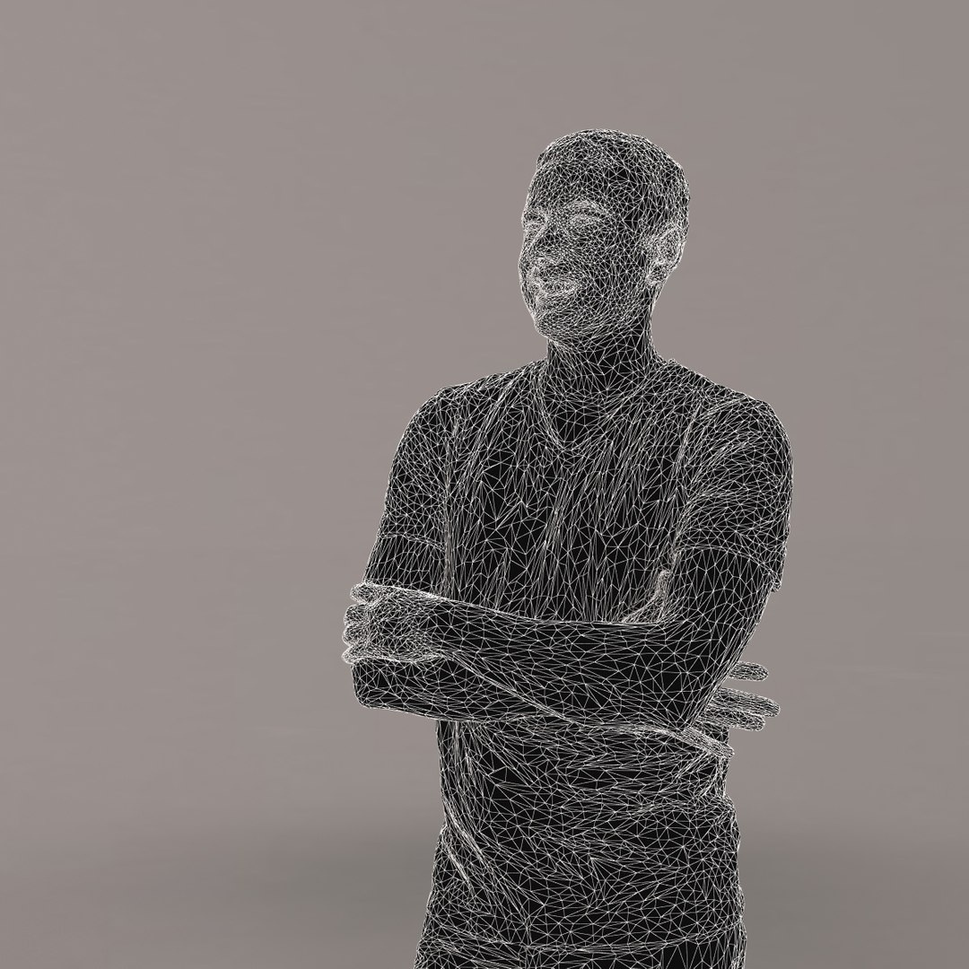 man male character 3d model