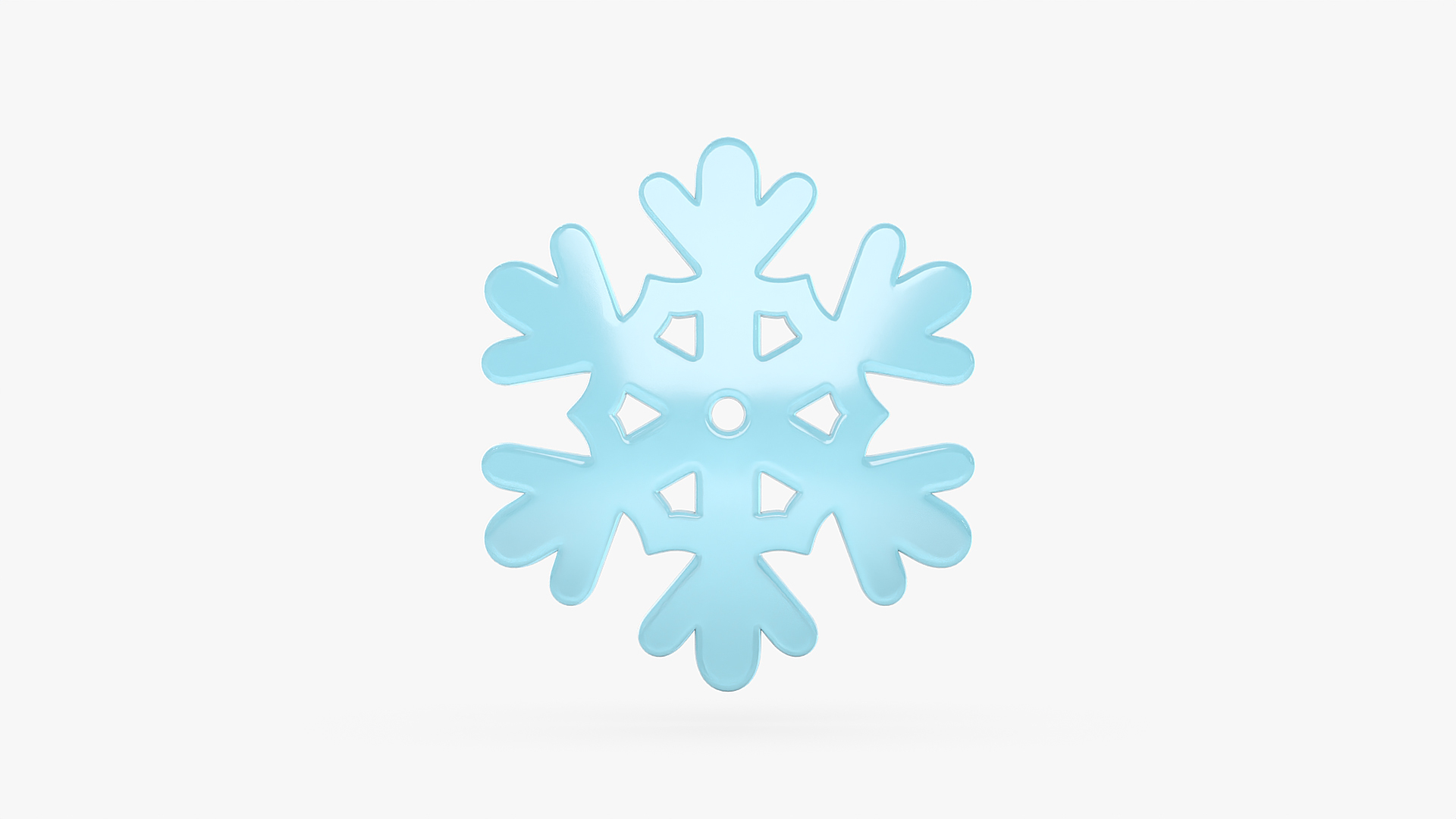 3D Cartoon Snowflake C - TurboSquid 2152988