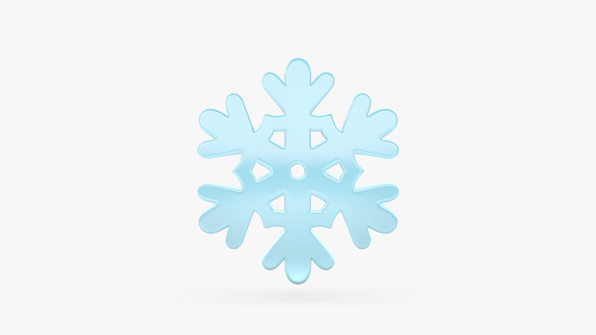 3D Cartoon Snowflake C - TurboSquid 2152988