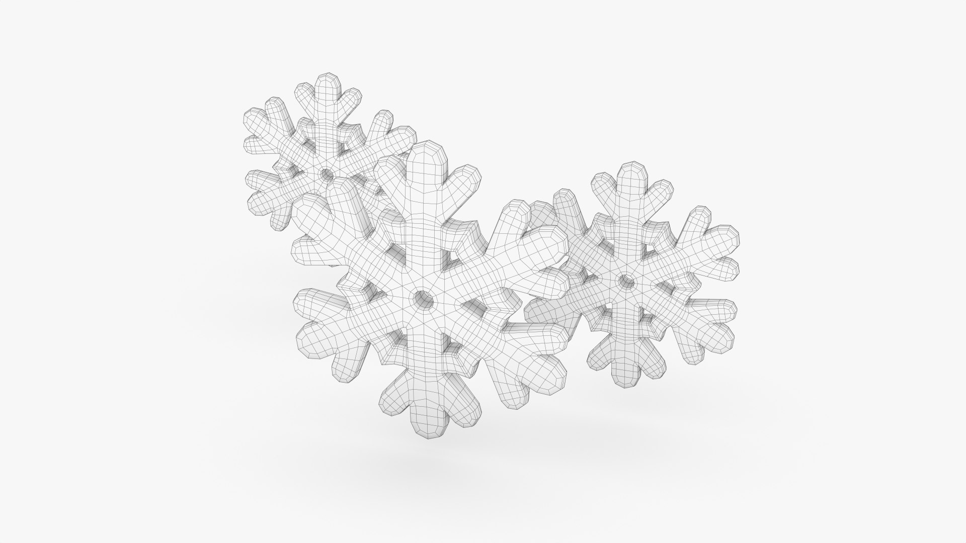3D Cartoon Snowflake C - TurboSquid 2152988