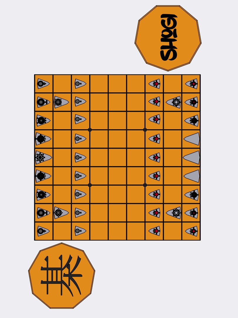 3D Shogi Edu-Glyph Style Large Model - TurboSquid 2309852