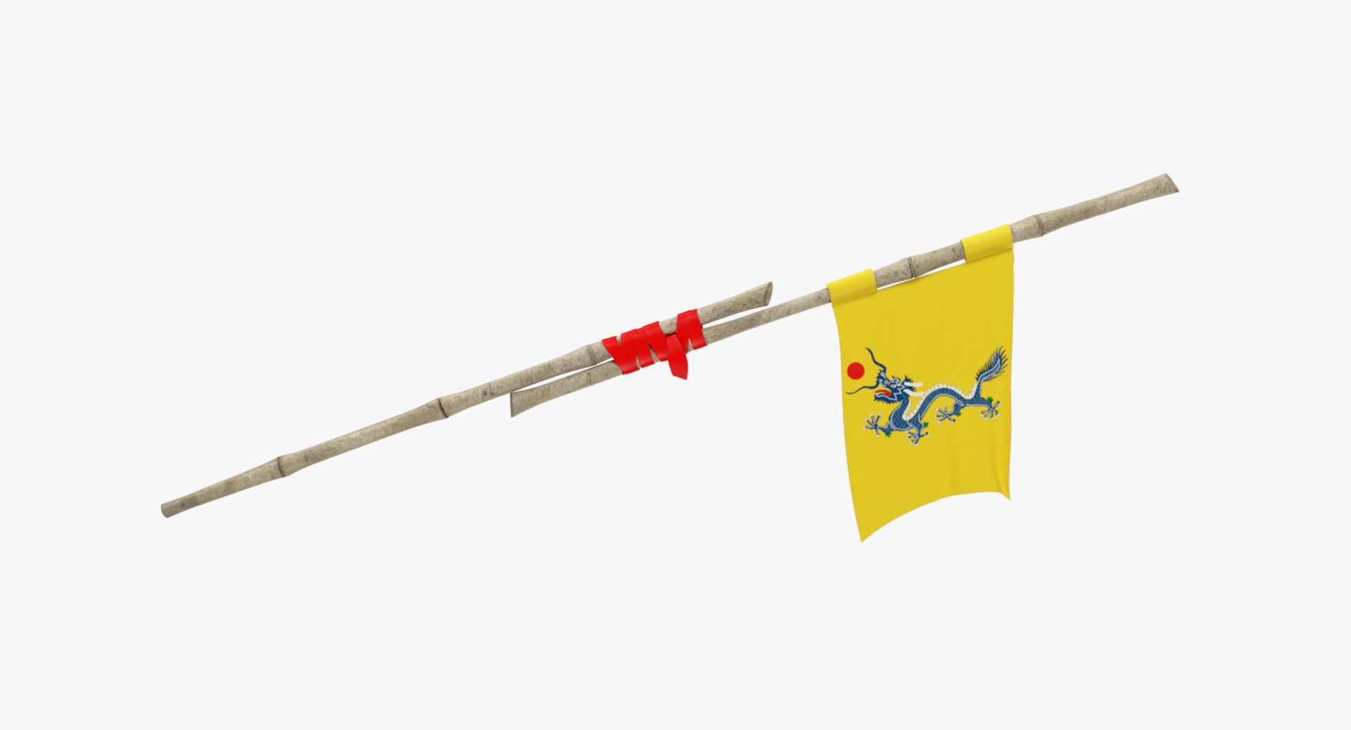 3D Model Ancient China Flag - TurboSquid 1175930