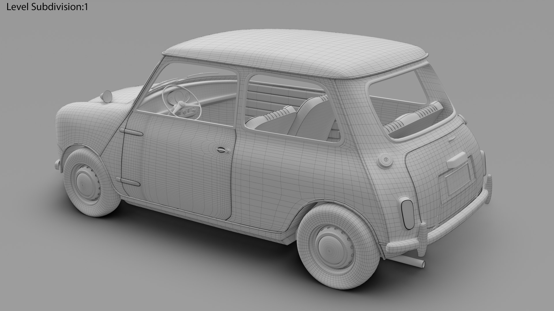 Vintage Compact Car 3D - TurboSquid 2102124