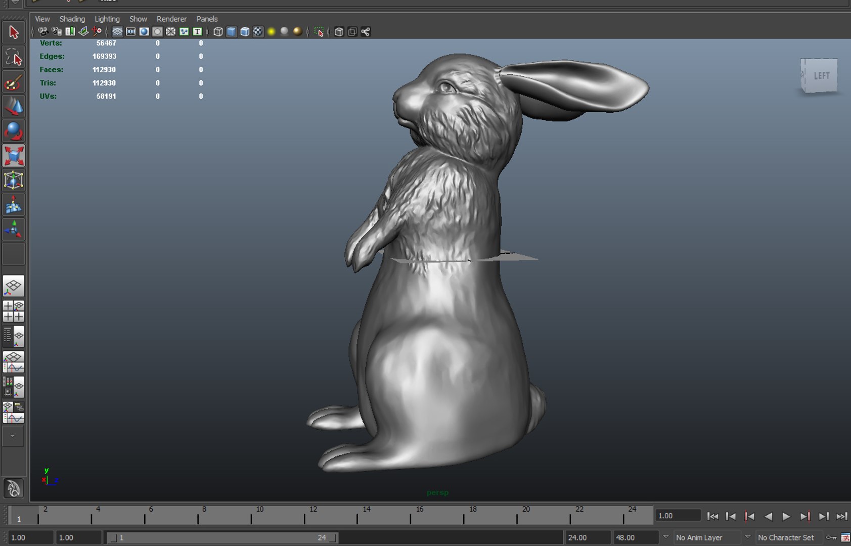 Rabbit Sculpture 3d Model