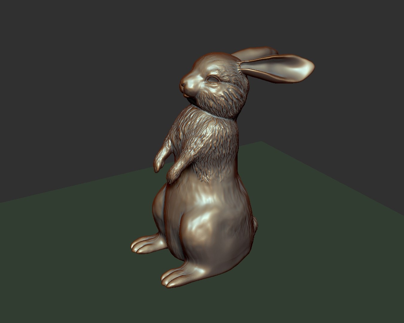 Rabbit Sculpture 3d Model
