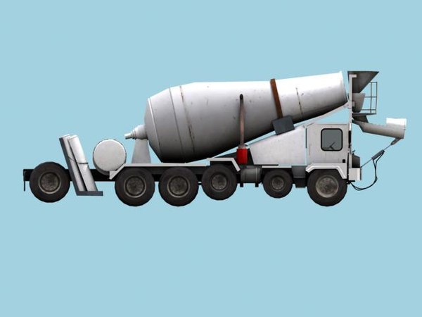 discharge cement mixer 3d model
