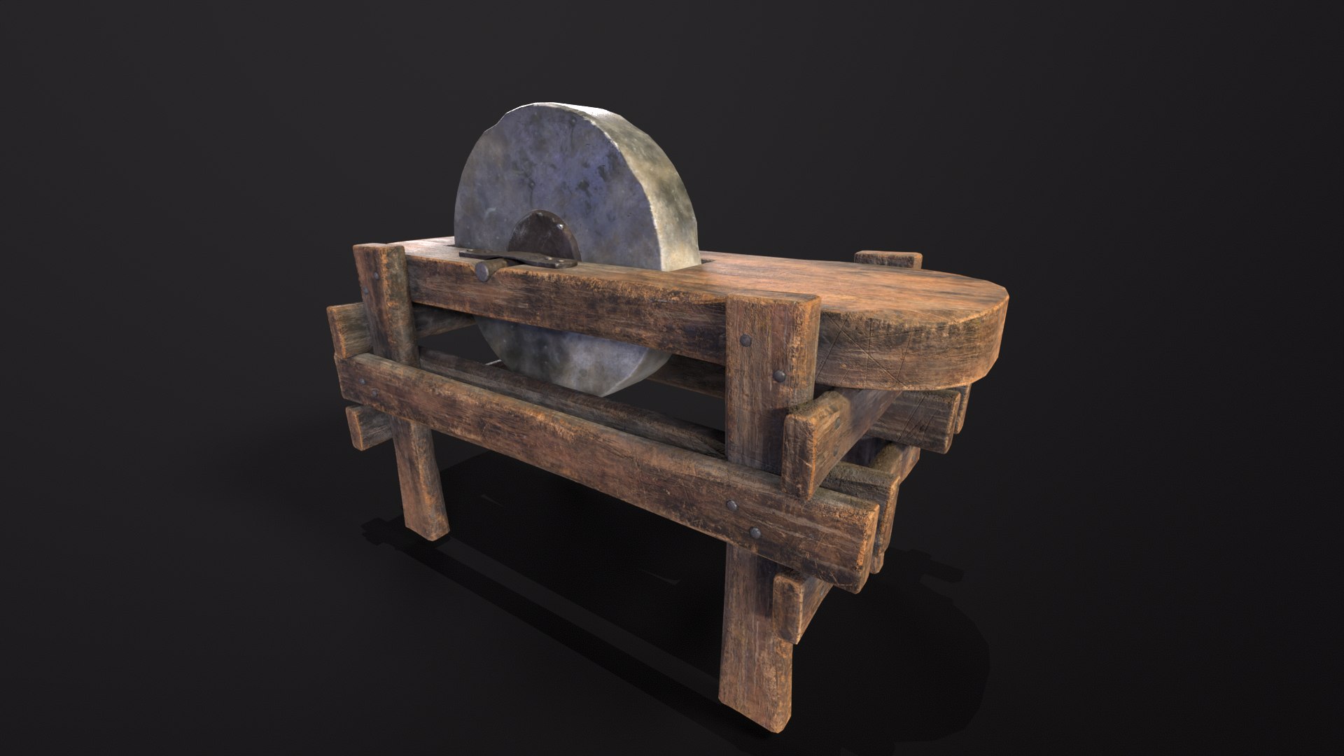 3D Model Medieval Grindstone - TurboSquid 2175261