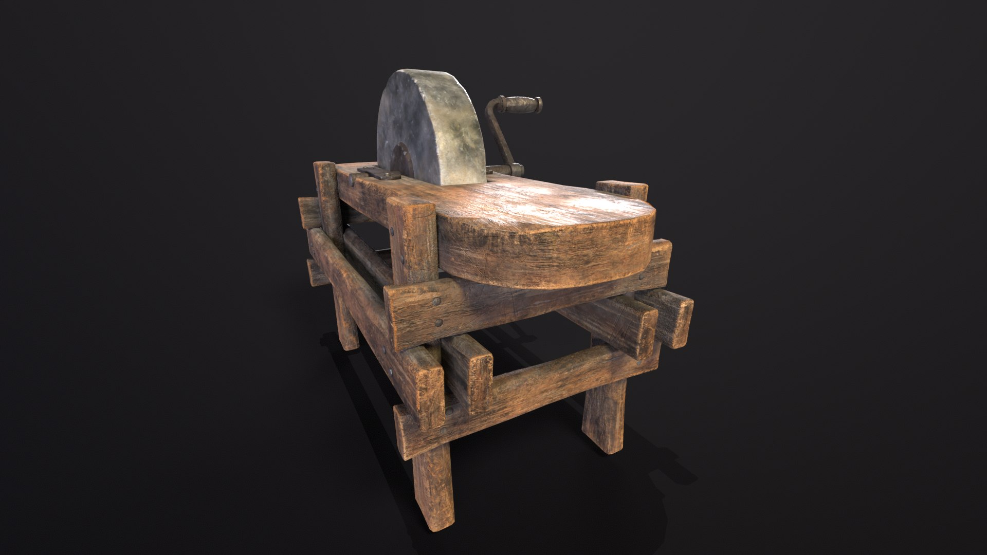3D Model Medieval Grindstone - TurboSquid 2175261