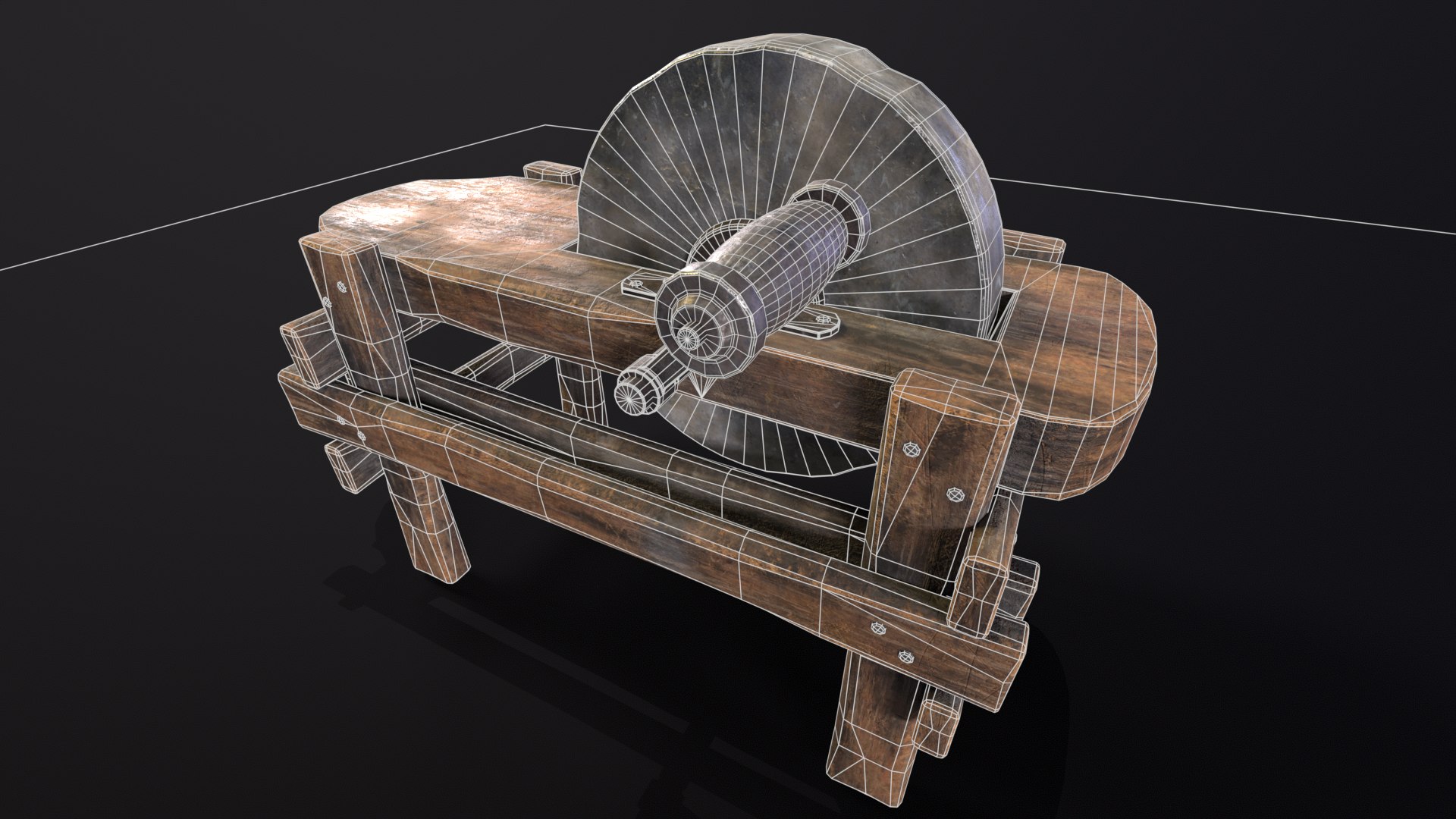 3D model Medieval Grindstone - TurboSquid 2175261