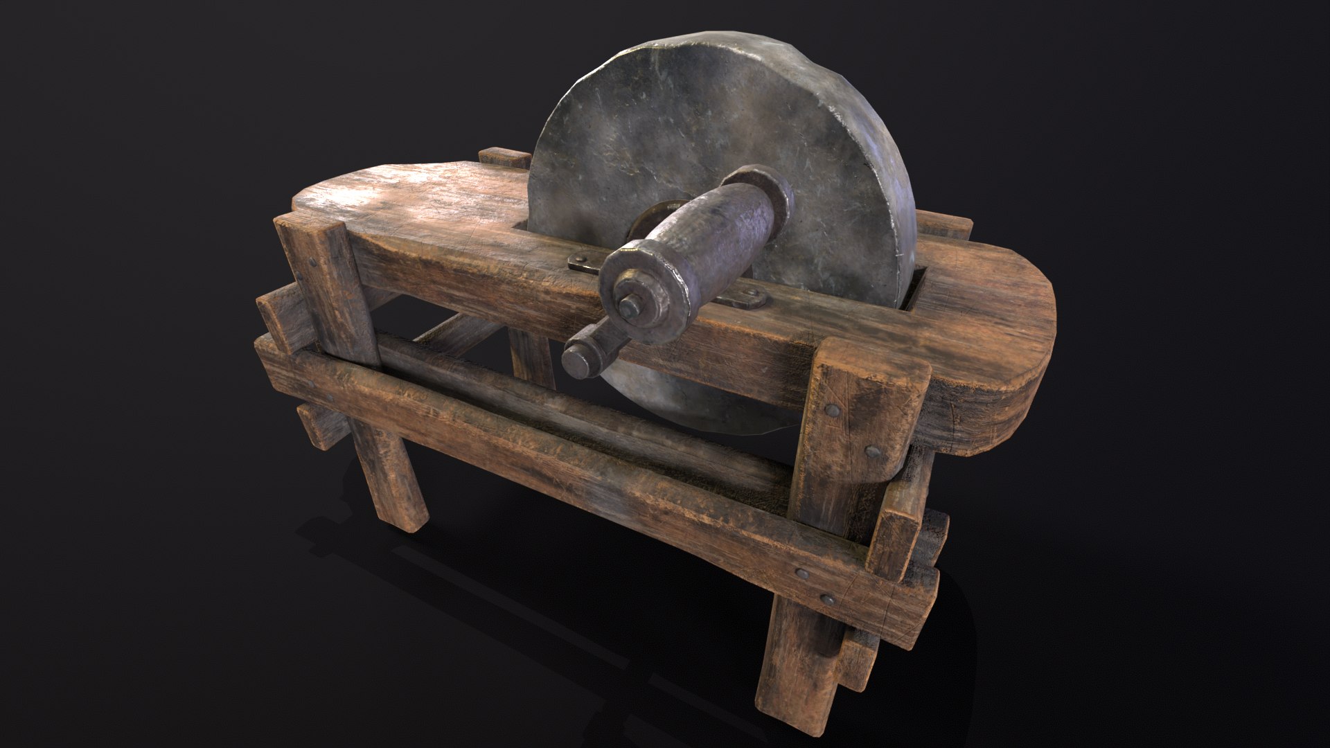 3D Model Medieval Grindstone - TurboSquid 2175261