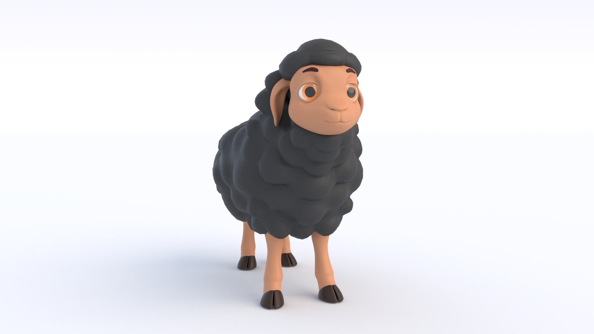 3D Cartoon Sheep Model - TurboSquid 2423977