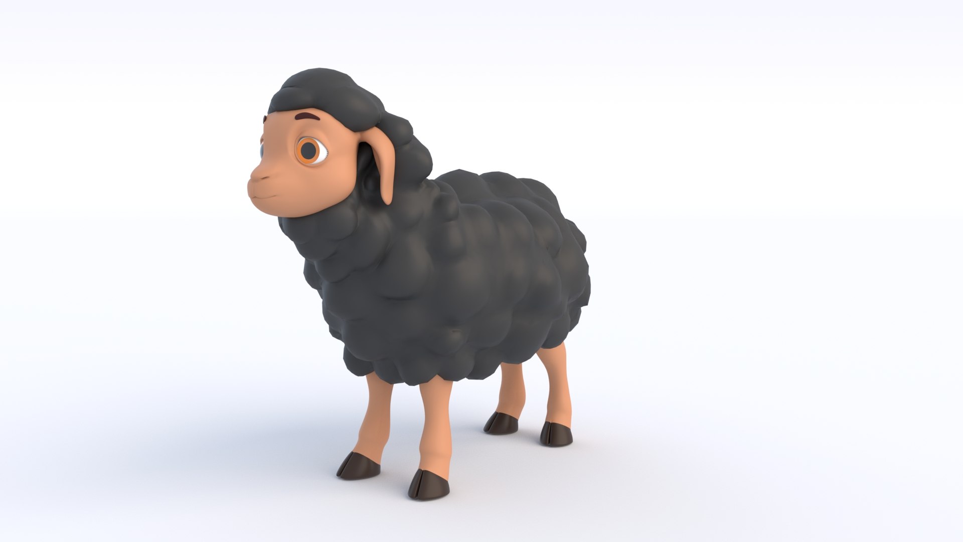 3D Cartoon Sheep Model - TurboSquid 2423977