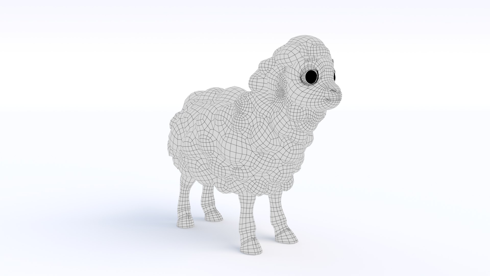 3D Cartoon Sheep Model - TurboSquid 2423977
