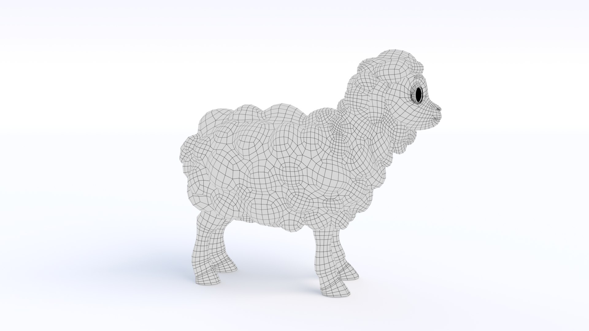 3D Cartoon Sheep Model - TurboSquid 2423977