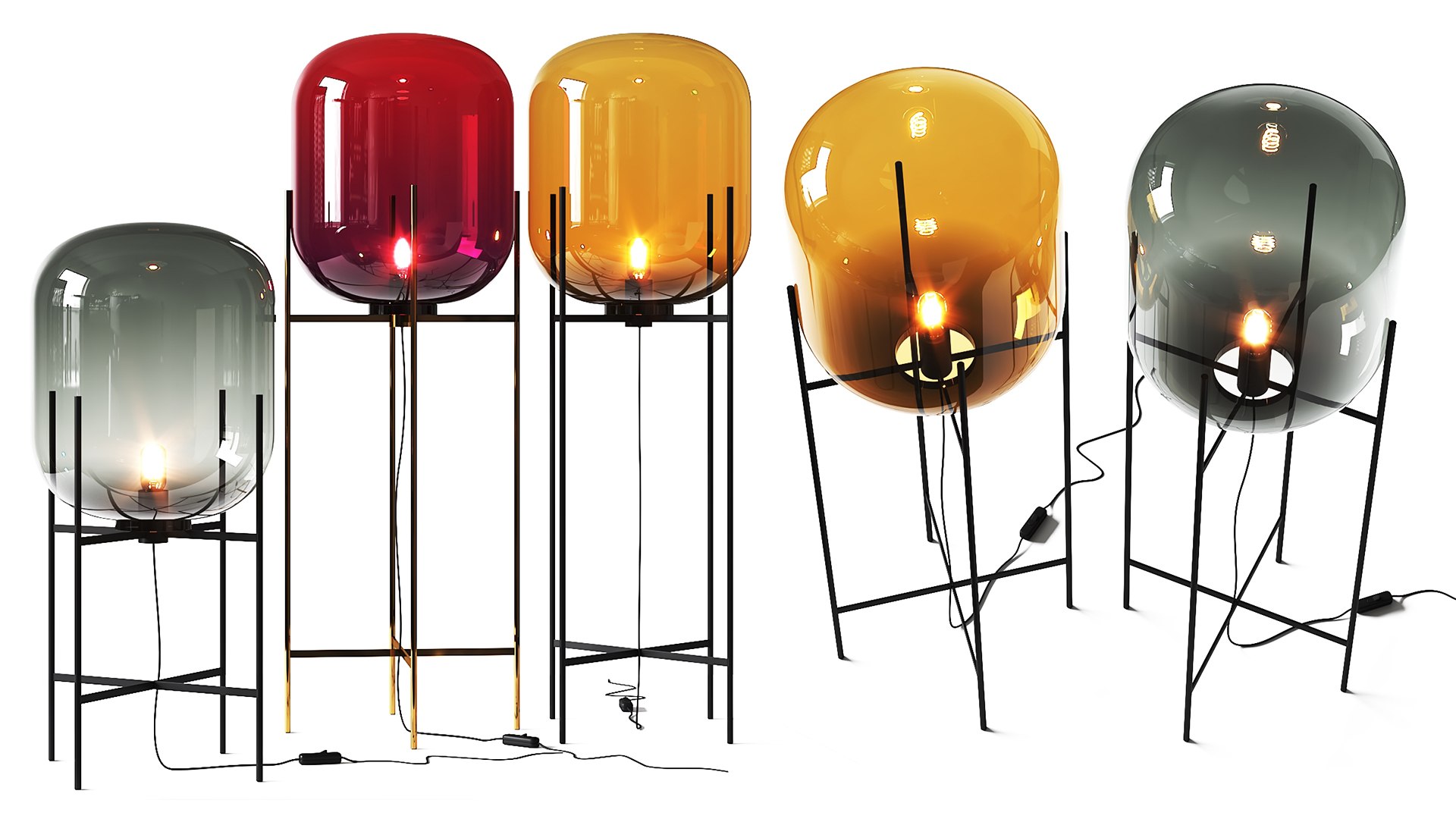 modelo 3d Lámpara de pie Oda Stripes Big Pulpo - TurboSquid 2109028