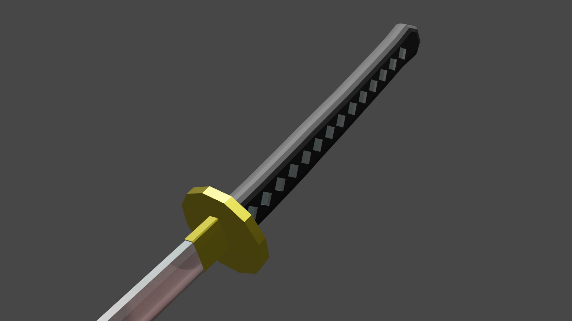 3D Katana Low Poly - TurboSquid 1947605