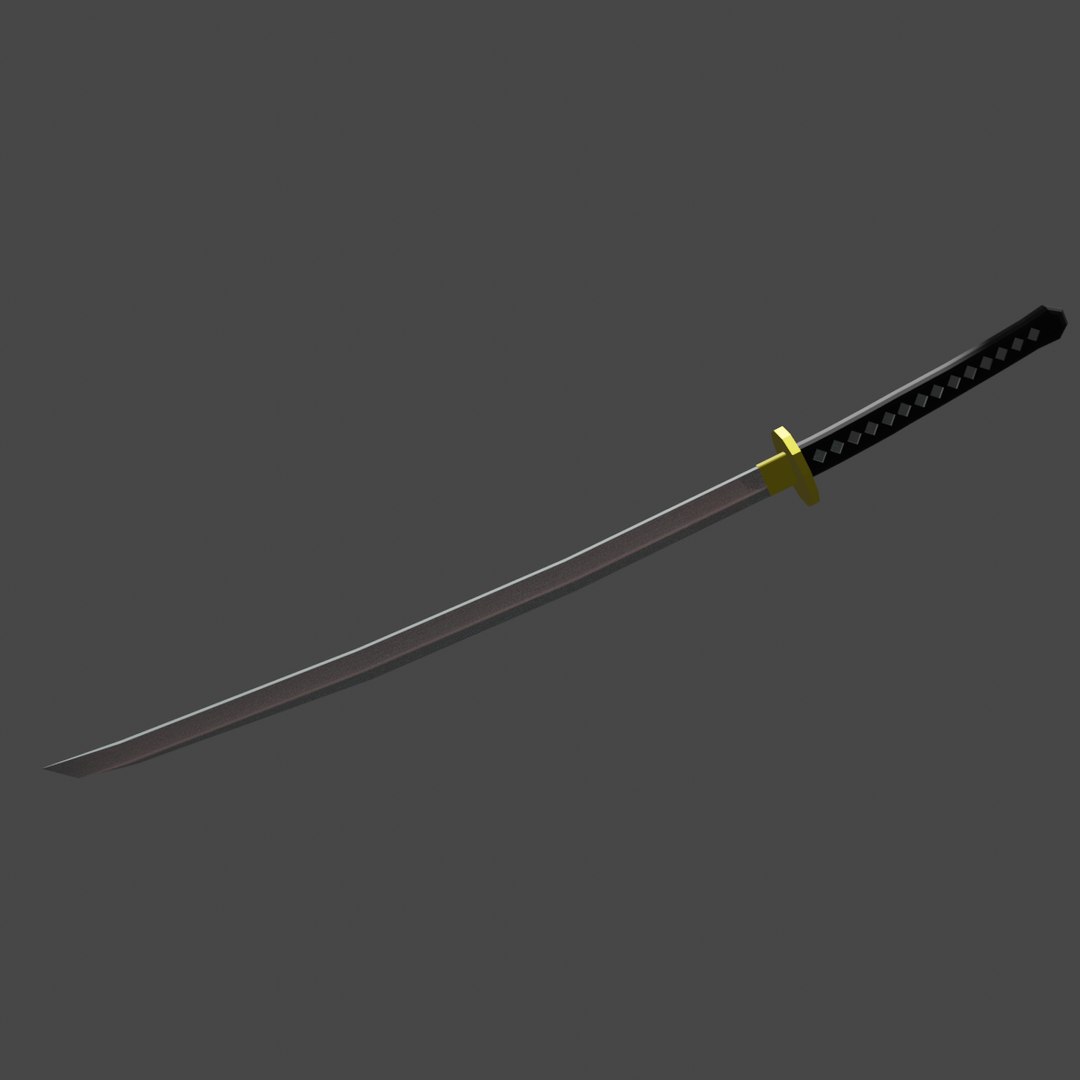 3D Katana Low Poly - TurboSquid 1947605