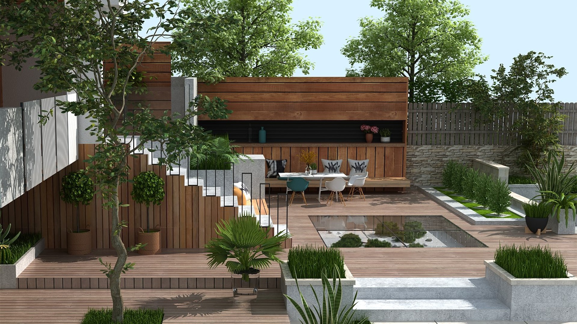 3D MODERN Courtyard - TurboSquid 2244696