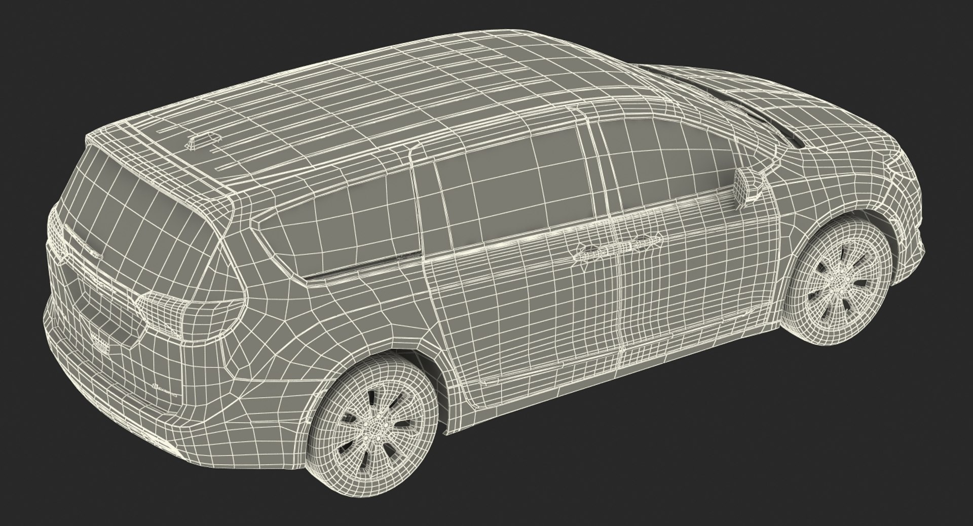 3D hybrid generic minivan rigged - TurboSquid 1332771