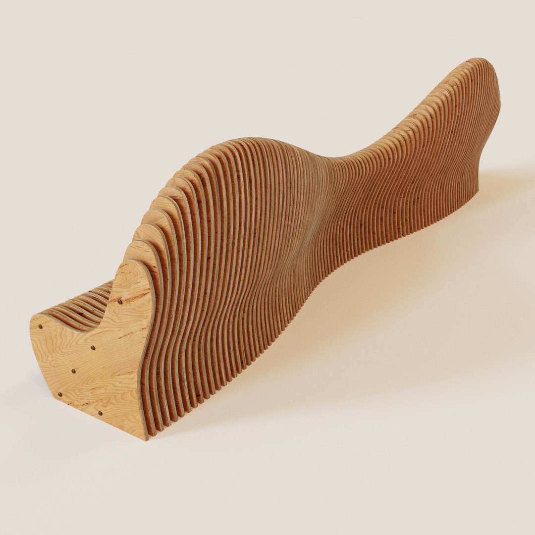 3d Parametric Bench Wave Model
