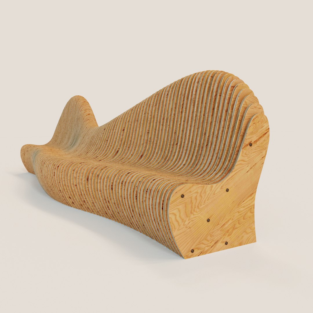 3d Parametric Bench Wave Model