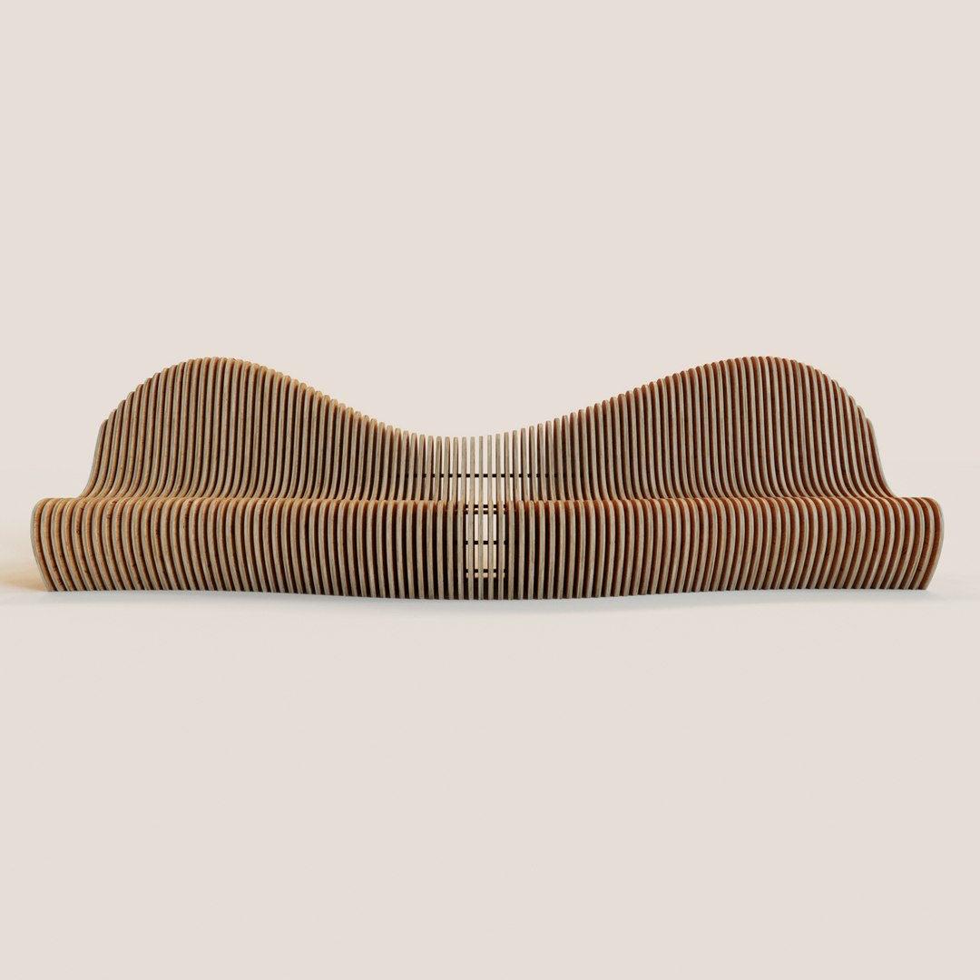 3d Parametric Bench Wave Model