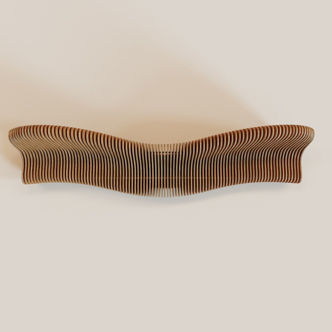 3d Parametric Bench Wave Model