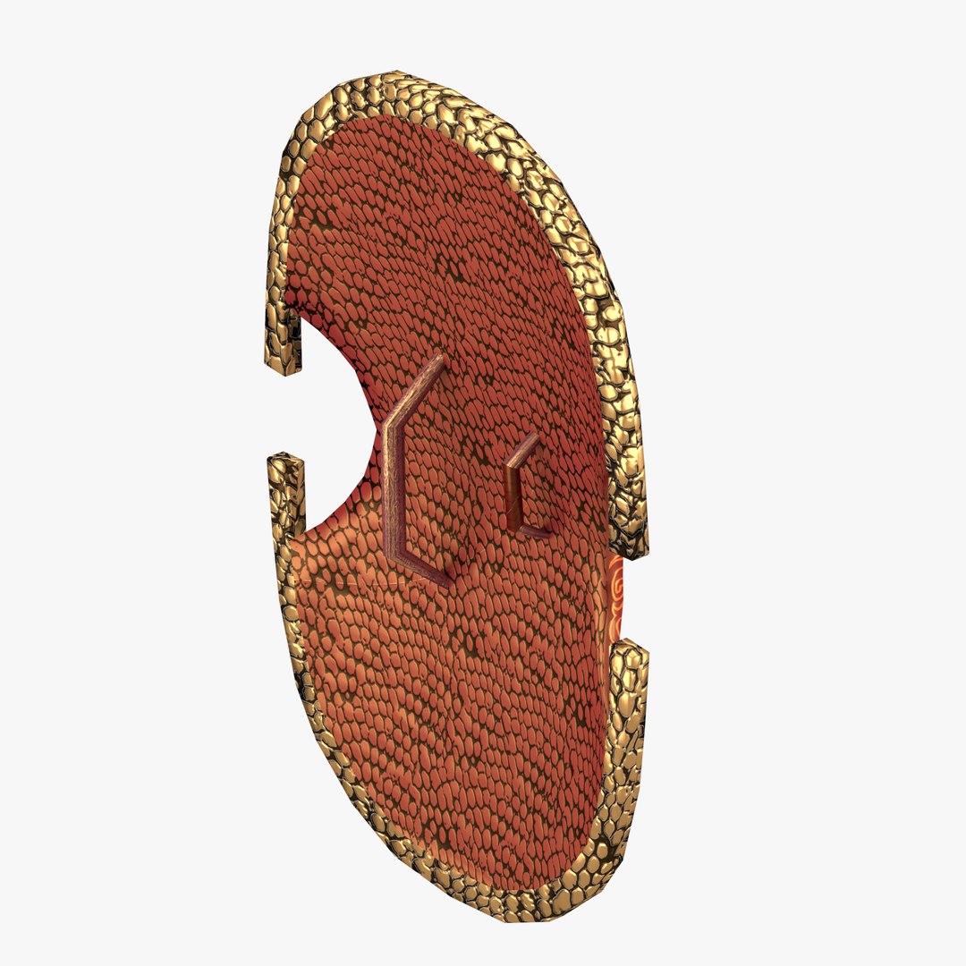 3d Shield Curved Ornament