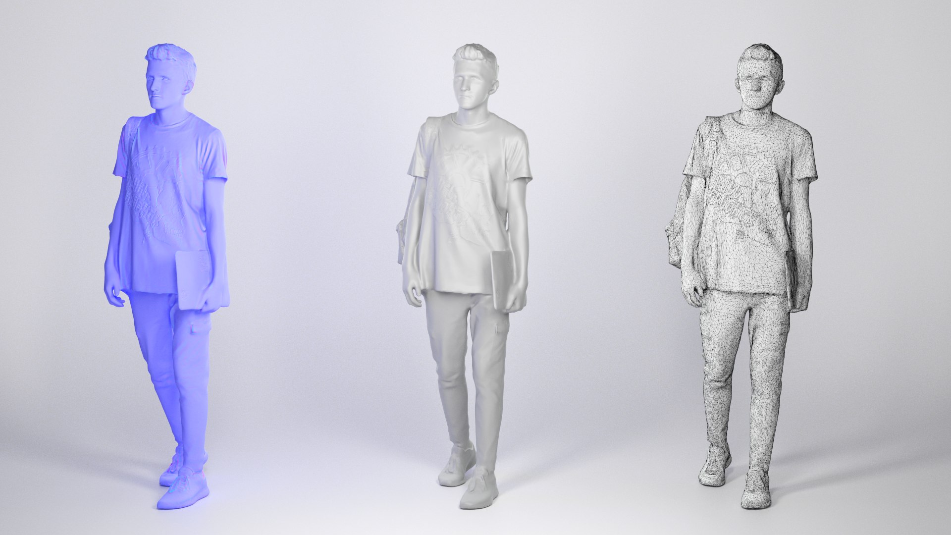 3D scanned man backpack laptop - TurboSquid 1475844