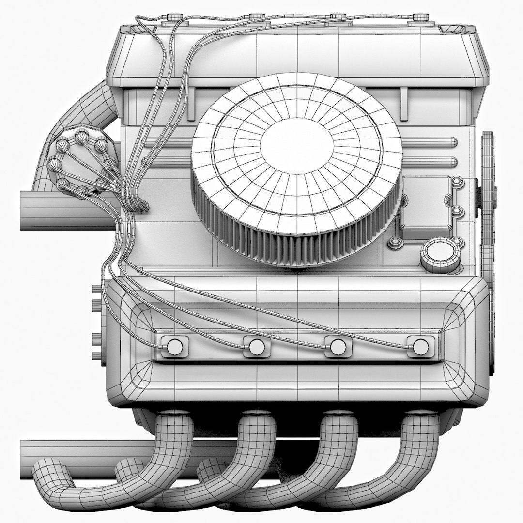 car engine - 3d 3ds